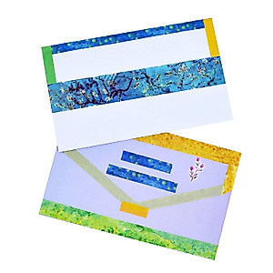 DAPUTOU Washi Tape Set of 12 Rolls,Van Gogh Starry Night Decorative Green Leaves Floral Blue Yellow Washi Masking Tape Sets for Craft,Kids,Scrapbook,DIY,Gift Wrapping(Yellow)