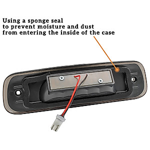 LED 3rd Third Brake Light for Cherokee 97-01, KEWISAUTO Smoked Black Center High Mount Stop Light for Jeep Cherokee 1997 1998 1999 2000 2001 Accessories(1PCS, Replace# 55155614AE)