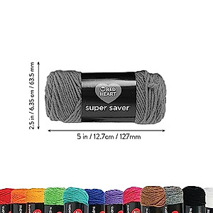 Red Heart Super Saver Super Yarn Craft Kit for Knitting, Crocheting, Crafts & Amigurumi Projects