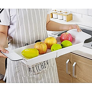 ZSEDP Bathroom Shelf Bathtub Tray Shower Caddy Bath Tub Rack Towel Holder Retractable Drainer Rack Storage Organize (Color : D, Size : As Shown)