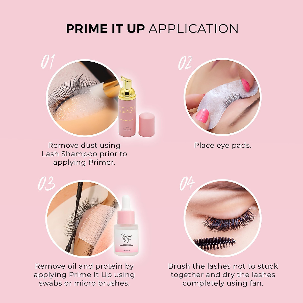 LLBA Eyelash Extension Primer 15 ML - Increase Adhesive Bonding Power | Easily Removes Proteins and Oils/Oil Free/Longer Extension Retention (Prime it up) (Packaging May Vary)