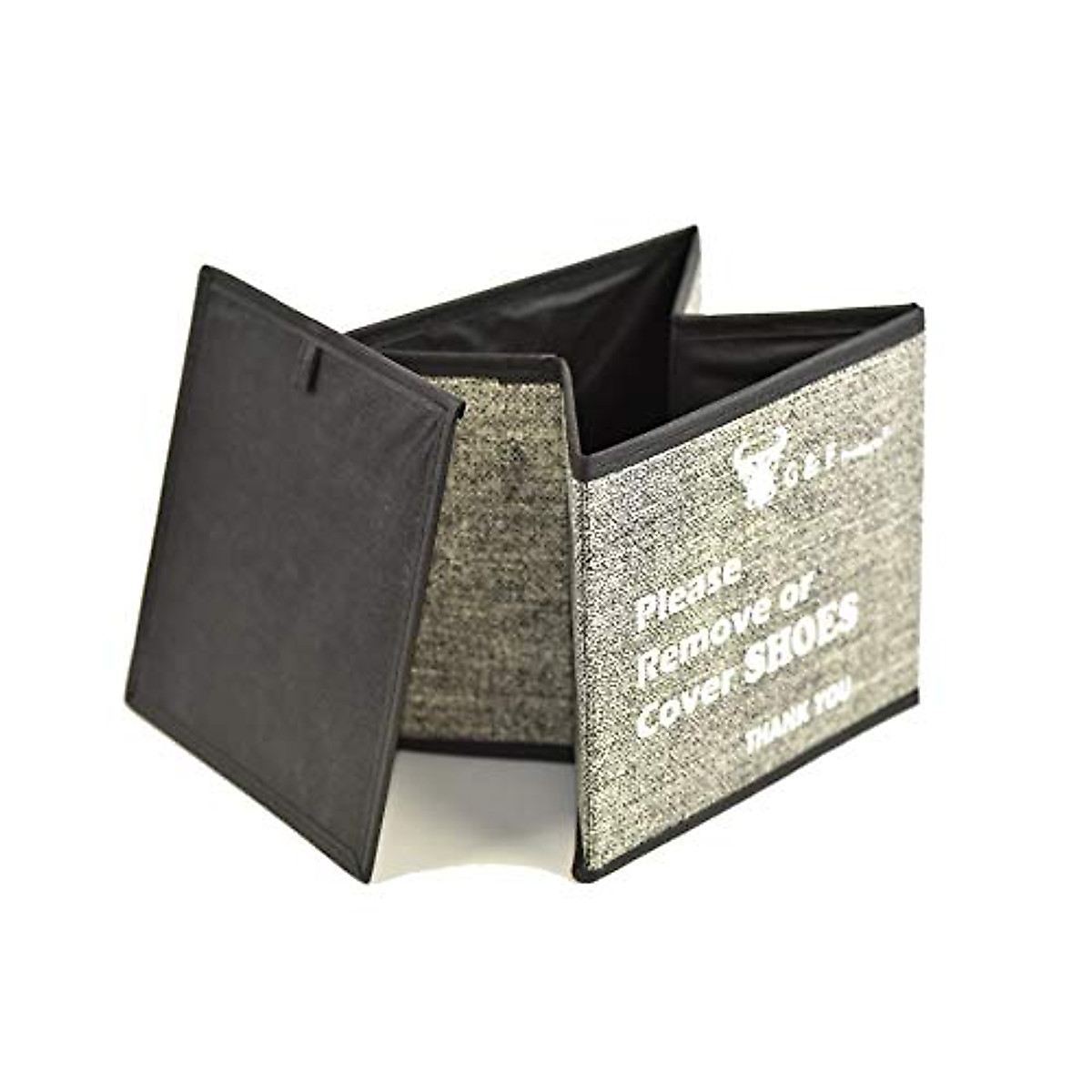 G & F Products Shoe Covers Box, Foldable Collapsible Shoe Covers Holder Bootie Box holds up to 100 Disposable Shoe for Realtors and Open House also works as Foldable Collapsible storage bin 9"x9"x9"