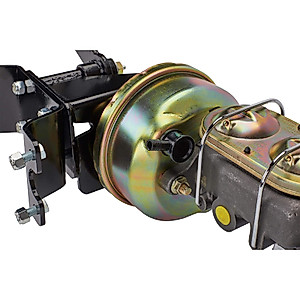 Universal 7" Brake Booster and 1" Master Cylinder Kit for Early Hot Rods and Trucks: Frame-Mounted, Fits Auto Transmission, Dual Reservoir, 6:1 Pedal Ratio, Under Floor Power Brake Conversion