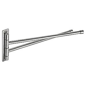Sumnacon™ Silver Stainless Steel Wall-Mounted Towel Rail Swivel Bars Bathroom Towel Rack Hanger Holder Organizer (2 Bar)
