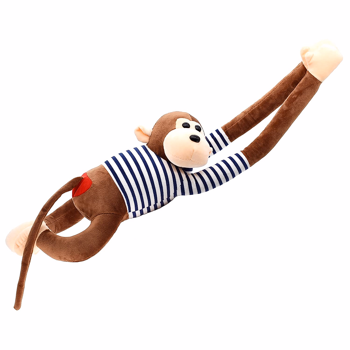 HWD Cute Long-Armed Plush Monkey Doll, 25.6'' Soft Stuffed Animals Toy Gifts for Kids, Toddler, Birthday (Brown)