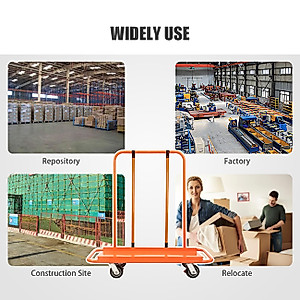 Heavy Duty Dolly Panel Dolly Drywall Sheet Board Cart with 5" Swivel Wheels 3000LBS Load Platform Truck Cart Plywood Dolly for Wall Panel, Wood Panel, Sheetrock Granite Sheet Tile Dolly Cart