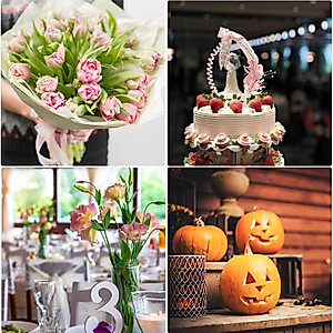 DOVEKERY 40 Pieces Metal Wire Floral Place Card Holder Pick, 13in Gold Photo Clips Table Name Number Picture Holder Clips for Wedding Party Favor