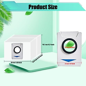 10 PCS Dust Bags Compatible with ECOVACS DEEBOT X1 OMNI DEEBOT T10 T20, T10 Omni, Large Capacity Disposable Vacuum Cleaner Accessories Replacement Set