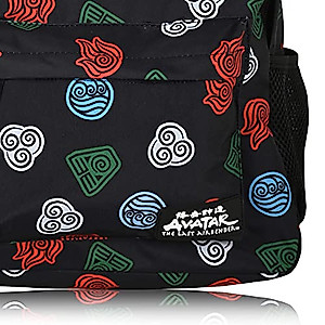Nickelodeon Avatar the Last Airbender Backpack - Black Avatar the Last Airbender Aang Allover Knapsack