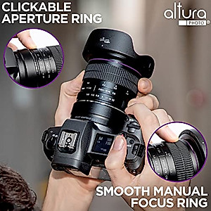 Altura Photo 8mm f/3.0 Professional for Nikon Wide Angle Lens Aspherical Fisheye Lens for Nikon D500 D3000 D3200 D3300 D3400 D3500 D5100 D5200 D5300 D5500 D5600 D7100 D7200 D7500 DSLR Cameras