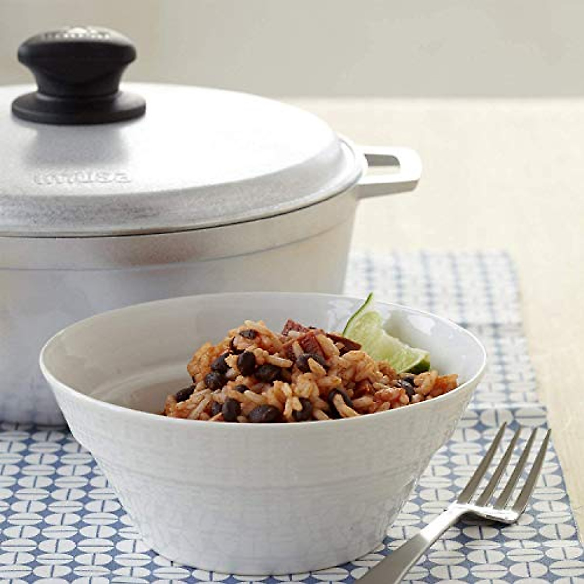 IMUSA USA Traditional Oversided Colombian Caldero 26.8-Quart/50cm, Silver