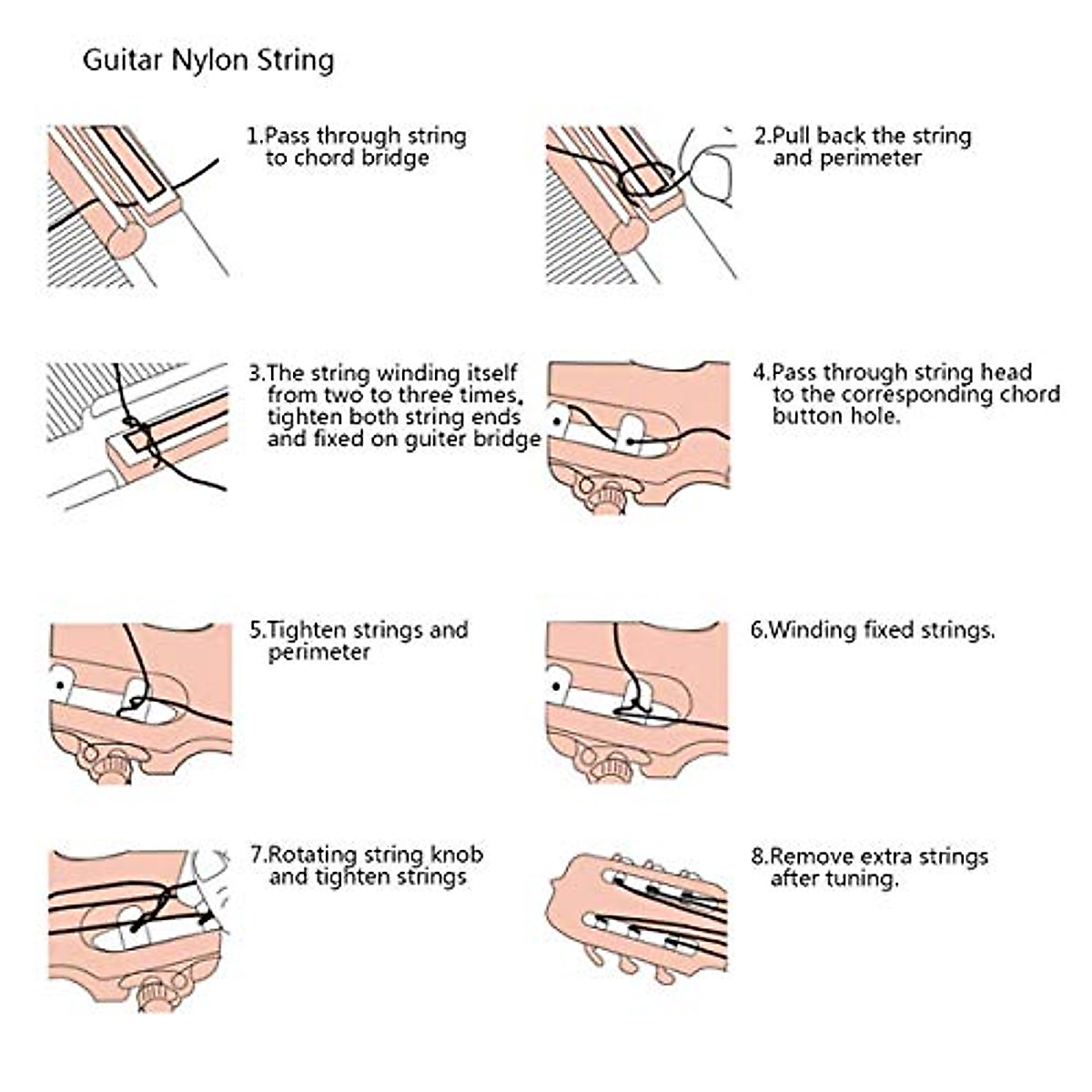 JYsun Classical Guitar Strings 3 full sets Clear Nylon for E-1st B-2nd G-3rd and Nylon Core Silver-Plated Copper Alloy Wound for D-4th A-5th E-6th