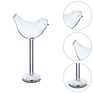 DOITOOL Coupe Glass 2 Pcs Cocktail Glass 150ml Bird Design Clear Juice Cup Individuality Glass Goblet Wine Decanter for Home Bar Restaurant Cocktail Glasses