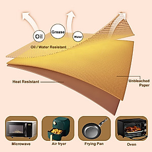 Air fryer disposable paper,Round Parchment Cooking Non-Stick,100pcs Roasting Food Grade Paper for Air Fryer,Baking, Cooking, Microwave ,Oil-proof,Water-proof (large)