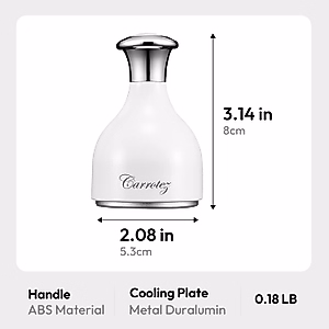 carrotez Ice Roller for Face and Eye Facial Massage Tool, Cooling and Rolling Women Skin Care Cooling for Relaxing and Relieve Fine Lines and Wrinkles and Reduce Puffiness (White)