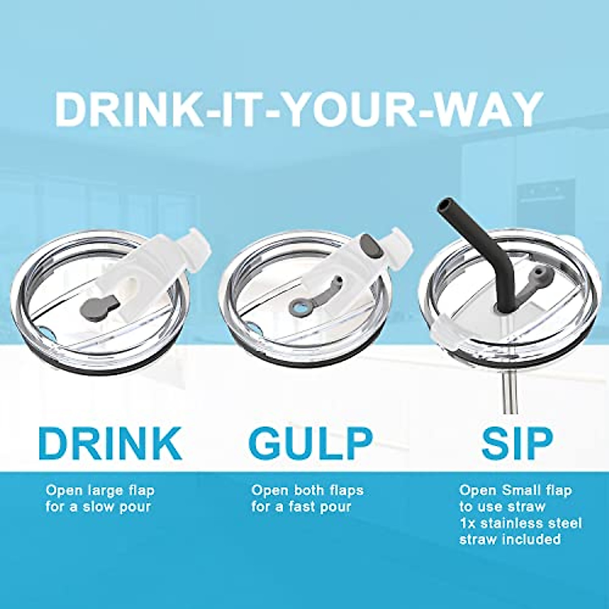 Sursip 50 oz Mug Tumbler,Stainless Steel Tumbler Mug with Non-Removable Handle–Keeps Drinks Cold up to 24 Hours–Sweat Proof, Dishwasher Safe,BPA Free-Mild Mint