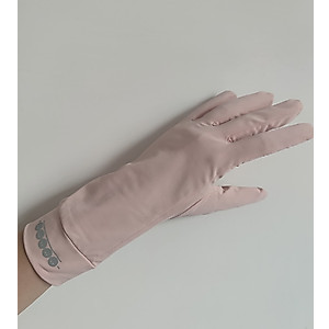 CAMSTIC Women's UPF 50+ Sun UV Protection Touchscreen Long Driving Gloves, Pink