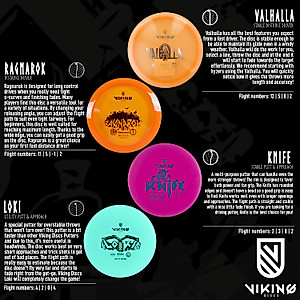 Viking Discs Conqueror Disc Golf Set - 8 Frisbee Discs for Any Distance, PDGA Approved - Putter, Mid-Range, Fairway Driver, Distance Driver - Frisbee Golf Discs Set for Beginners and Professionals