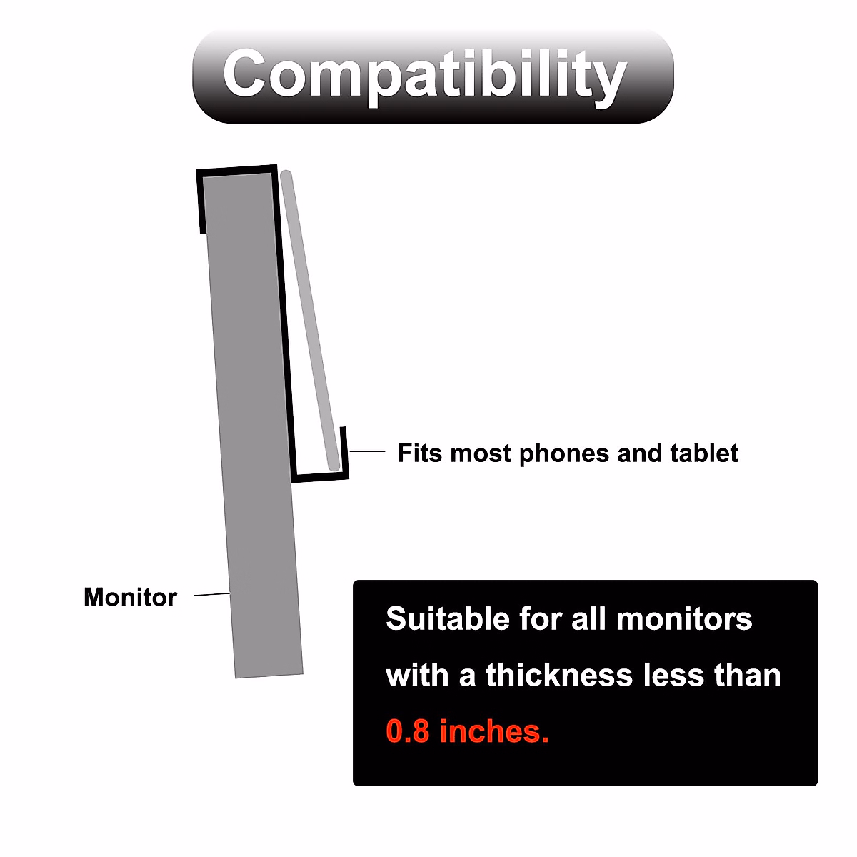 PIAOLGYI Phone/Tablet Holder for Peloton Bike Treadmill Book Holder, Ipad Stand,Cell Phone Mount for Most Bike Monitors Less Than 0.8" Thick, Accessories for Peloton