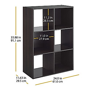 Whitmor 6 Cube Organizer, Espresso