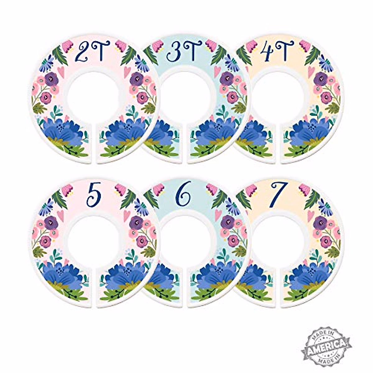 Modish Labels Toddler Clothes Size Dividers, Child Closet Organizers, Size Dividers, Closet Organizer, Closet Dividers, Clothes Organizer, Girl, Boho, Nordic, Flowers (Toddler/Child)