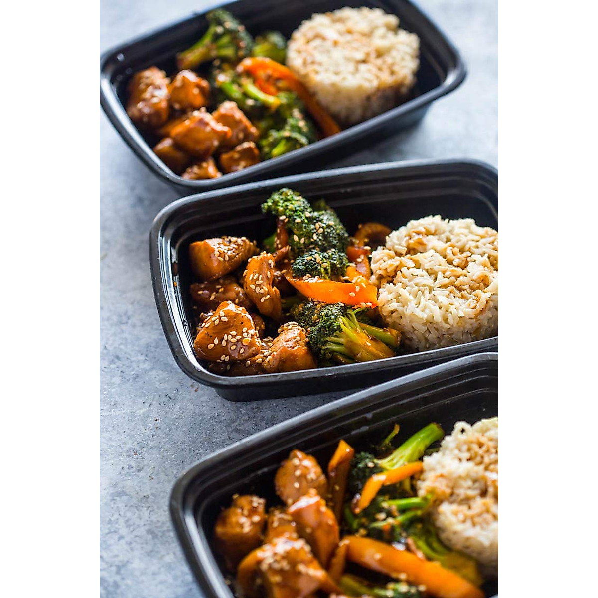 Golden State Art, 50 Pack 32 Oz Meal Prep Container, 1-Compartment Food Container Box with Lid, BPA Free, Freezer, Microwave, Dishwasher Safe