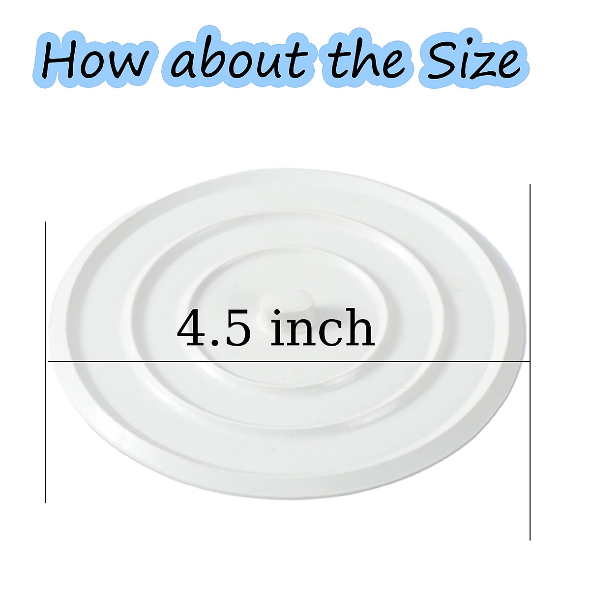 3 Pack 4.5-Inches Silicone Bathtub Drain Stopper Plug Sink Plug Universal Sink Stopper and Travel Plug for Kitchens, Bathrooms and Laundries