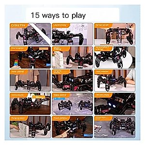 Smart Robot Bionic Robot Spider Robot Compatible with Programming Open Source Spider Robot Robot Toys (Color : Assembled Package F, Size : Robot)