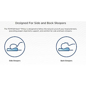 Tempur-Pedic TEMPUR-Ergo Neck Pillow, Medium Profile, White