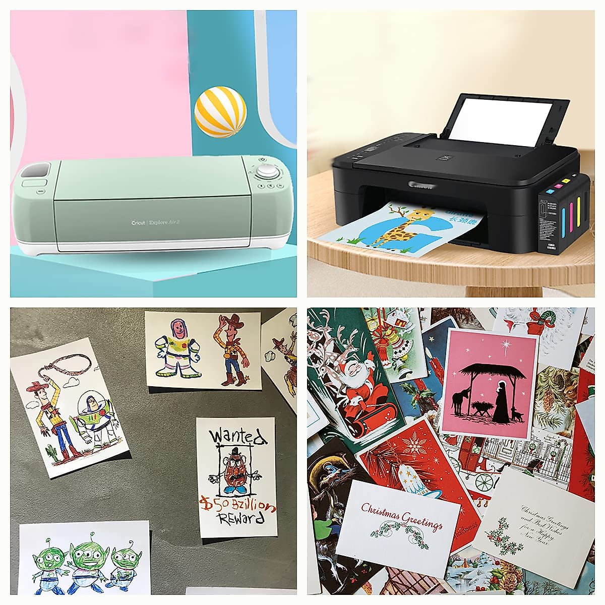 50 Pieces 8.5" x 11" Black Cardstock, Heavyweight Cardstock Sheets Blank Invitation Paper Greeting Cards Printable, 74lb Cover 200 GSM