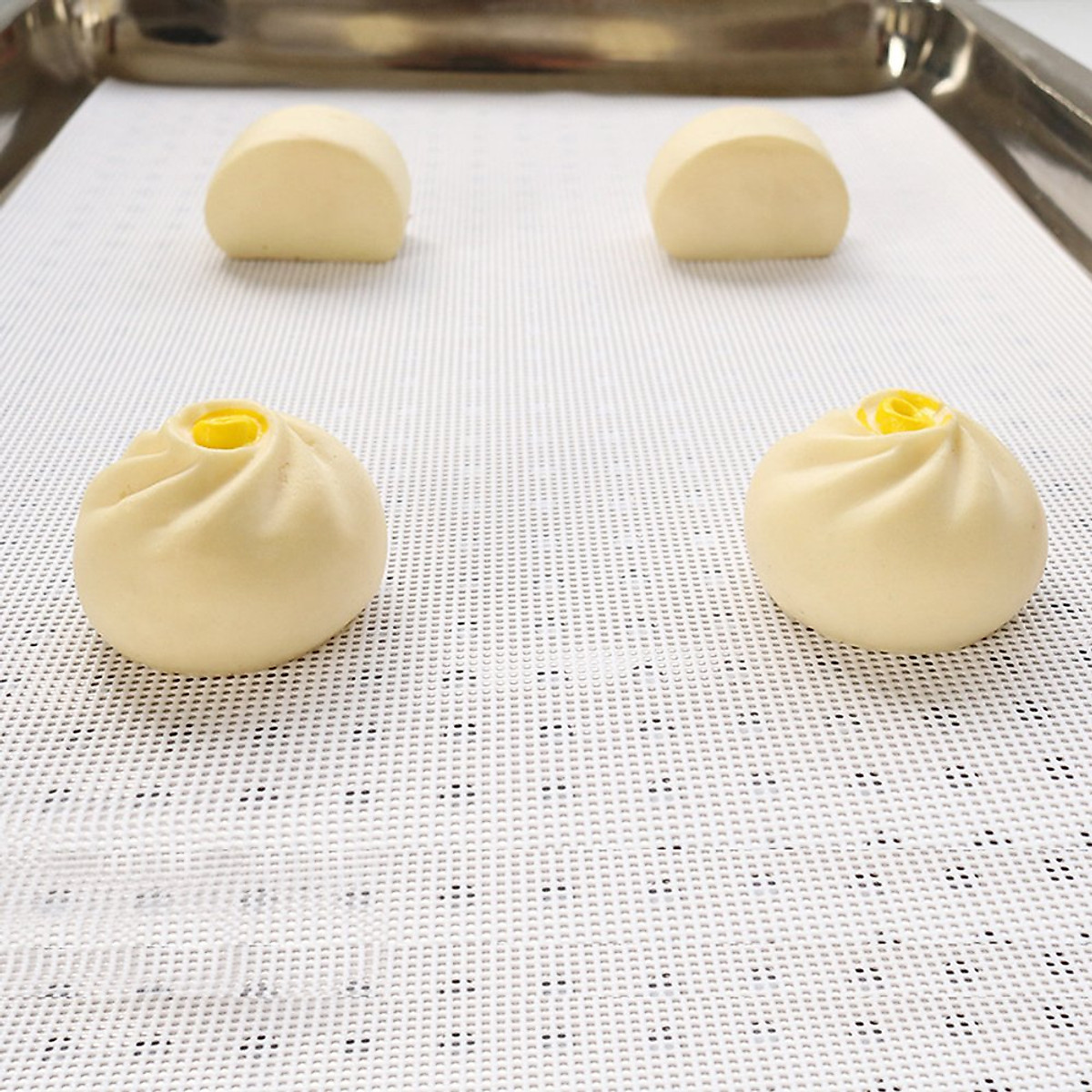 INCHANT 3Pcs/set,Reusable Silicone Steamer Mesh, BPA Free Non-stick Liner/Mat/Mesh Rectangle Dumplings Mat Pad,Steamed Buns Baking Pastry Dim Sum Mesh,Home Kitchen Cooking Tools (23.6 * 15.7 inch)