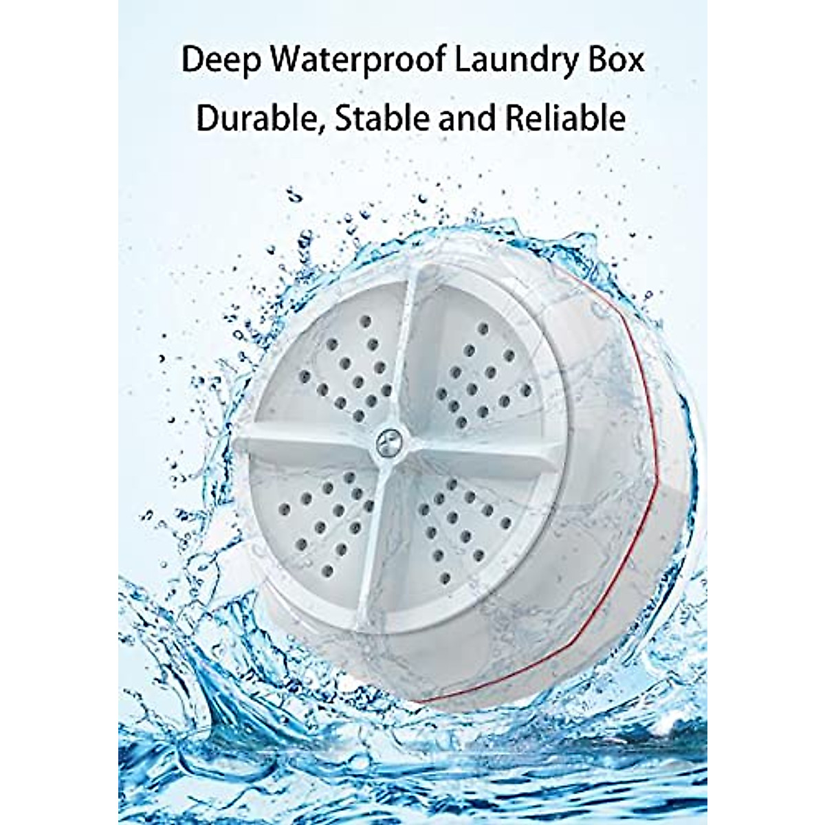 Mini turbo portable washer machine, fully automatic forward and reverse usb plug-in laundry machine, waterproof solid durable compact lavadoras convenient for home, business, travel