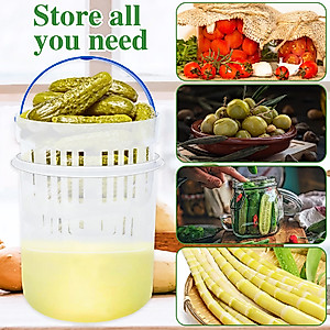 2 Pcs Pickle Jar with Strainer,45 oz Large Pickle Jar Container Leak Proof and Lock It Lid,Jalapeno Container Pickled Food Container for Olive Gherkin Dill Sliced Pickles