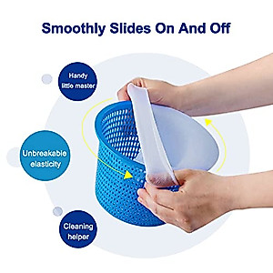 RECHIATO 40 Pack Pool Skimmer Socks for Pool Filters, Filters Baskets and Skimmers to Filter Debris and Leaves, Protact Filter System of Inground and Above Ground Pools