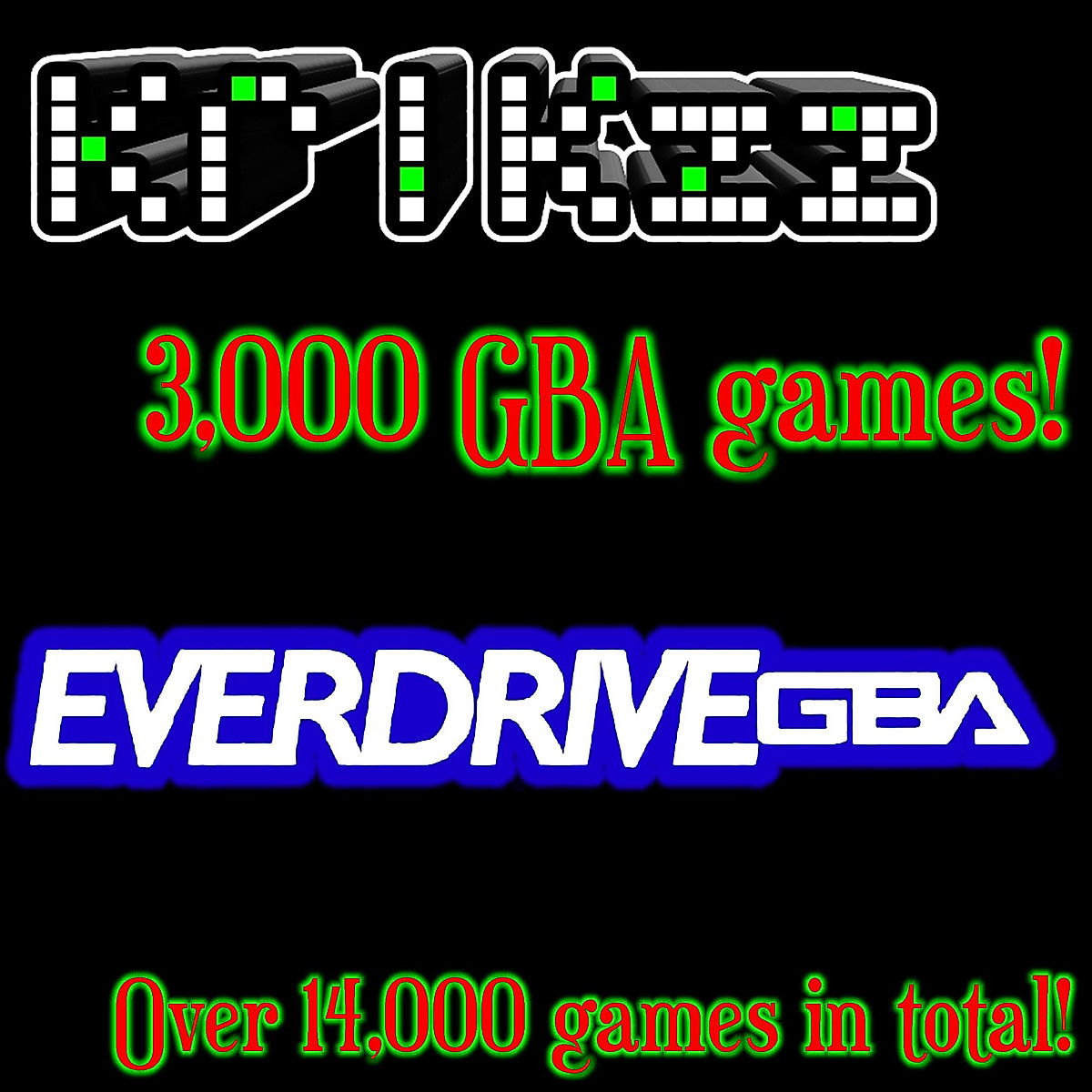 MicroSD card for the Everdrive-GBA X5!!! SD card with over 3,000 GBA games and over 15,000 total games! Ready to Plug and Play!