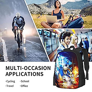 HAIROURI Anime Backpack for Boys Girls Large Capacity Book Bag Gifts Cartoon Laptop Backpack Travel Daypack-Style 1