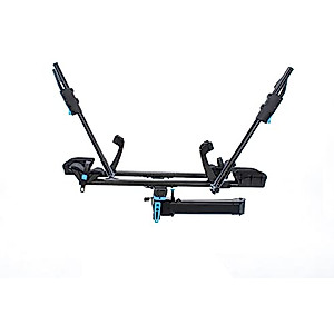 RockyMounts BackStage 2" Receiver Swing Away platform hitch 2 bicycle rack. Allows full access to the rear of the vehicle with bikes on or off the rack.