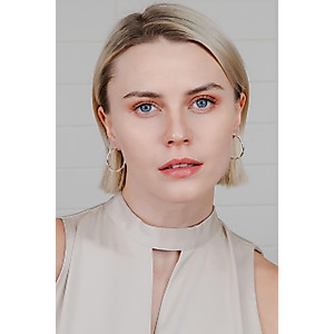 Sterling Silver Chain Wrap Clip-On Hoop Earrings, 30mm