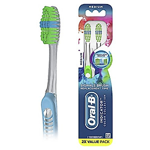 Oral-B Indicator Color Collection Toothbrushes, Medium, 2 Count