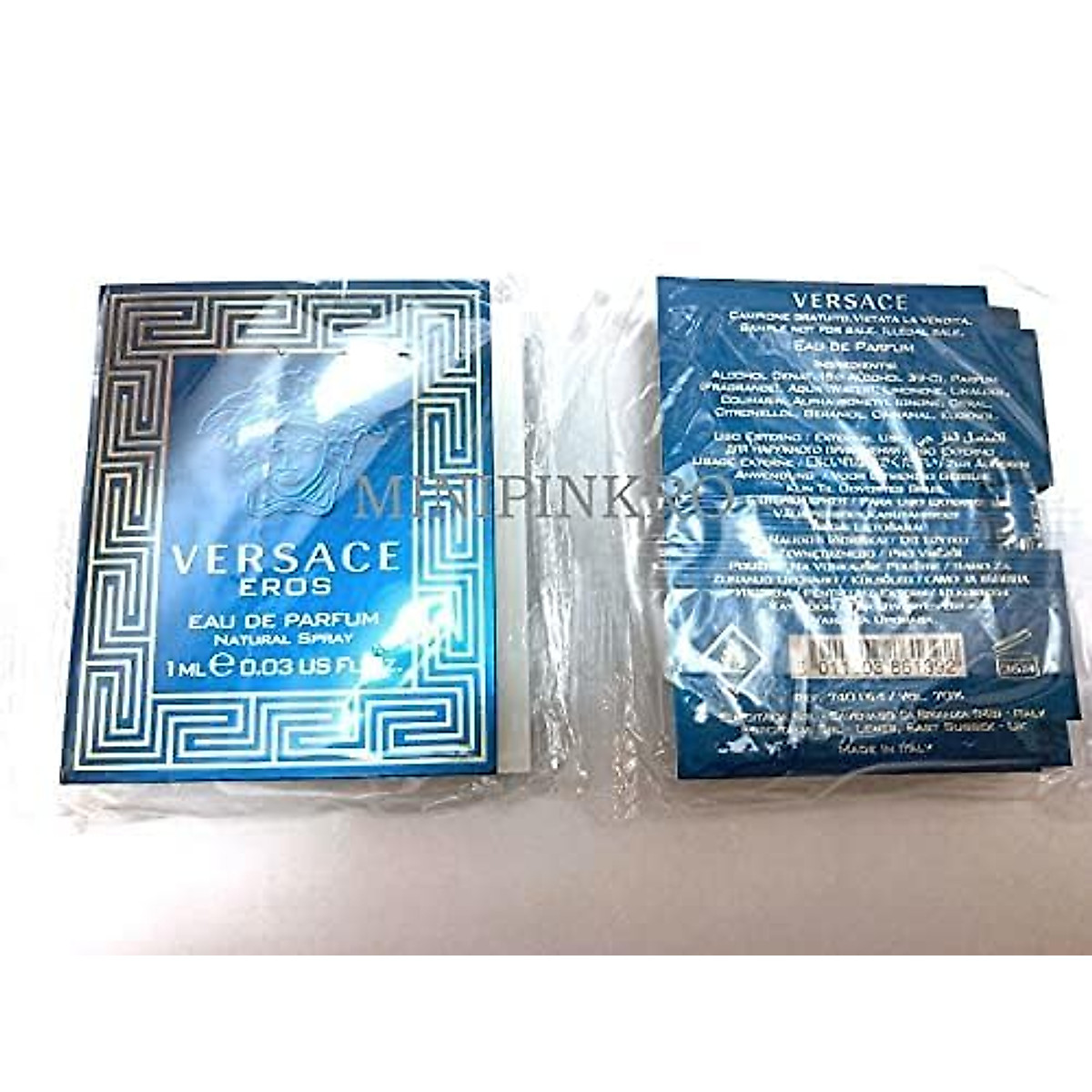 Versace Eros Eau De Parfum Travel Sample Spray Vial .03 Oz/1 Ml