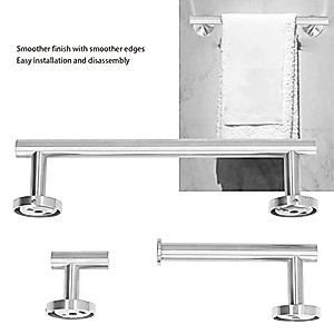 Punch-Free Towel Rack,Otufan Stainless Steel Hangable Towel Rod Free Punch Storage Single Rod Cabinet Bathroom Hanger Suitable for Bathroom Kitchen(#1)