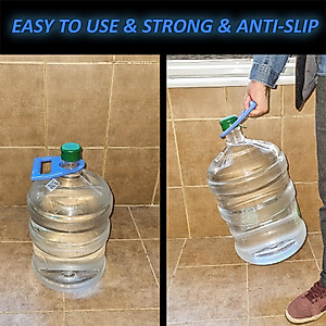 2-PACK | Heavy-Duty 5 Gallon Water Bottle Handle | GLASS Carboy Handle | Drinking Water Bottle Carrier Lift Handle | Water Jug Handle | Anti-Slip Lifter | Non-Slip Holder. ( Watch the Video )