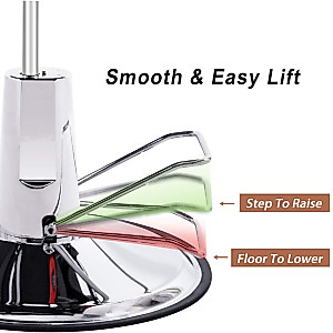 Merax Hydraulic Recliner Barber Chair for Hair Salon with 20% Extra Wider Seat & Heavy Duty Hydraulic Pump, 2021 Upgraded Salon Beauty Equipment (Black & Red).