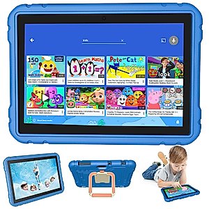 VNEIMQN Tablet for Kids, 10 Inch Kids Tablet, Android 13, 4GB+64GB, 8-core CPU,WiFi, 8000mAh,1280 * 800 HD Display, Cameras, Parental Control, Ages 3-12