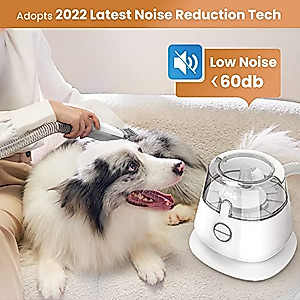 INSE P20 Pro Dog Grooming Kit, Low Noise Pet Grooming Vacuum for Dogs, Professional Dog Clippers with Powerful Vacuum Function, 5 Pet Grooming Tools for Shedding Long & Short & Thick & Thin Dogs Hair