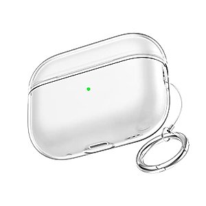 R-fun Compatible with AirPods Pro 2nd/1st Generation Case Cover with Lanyard, Anti-Scratch Protection,Anti-Yellow Clear TPU AirPods Cases for Apple AirPods Pro 2022/2019 Charging Case-Clear
