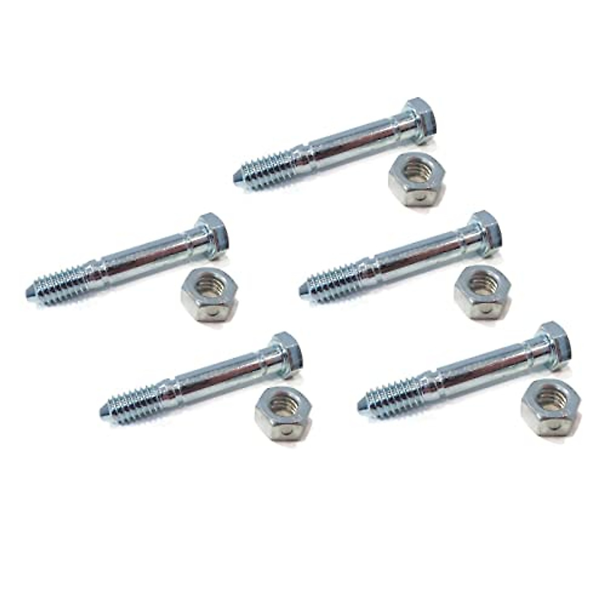 The ROP Shop | Pack of 5 - Shear Pin Bolt & Nut for John Deere Snowblower 1332DDE, PC2836 Snow