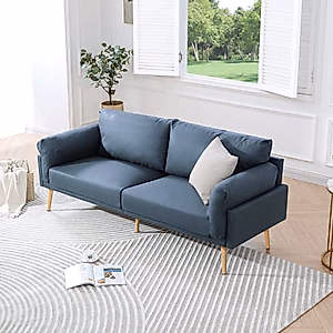 Vonanda Fabric Sofa, Blue Couch Upholstered Sofa, 72 Inch Blue Sofa, Modern Sofa for Living Room, Couch for Small Spaces, Apartment Sofa, Also for Bedroom, Office, Blue