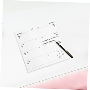 MAGICLULU 3pcs Gallery Leather Weekly Planner 2024 Weekly Planner Notebook Daily Task Planner Weekly Pocket Planner Pocket Notebook Office Accessory Paper Calendar Work Small Notebook