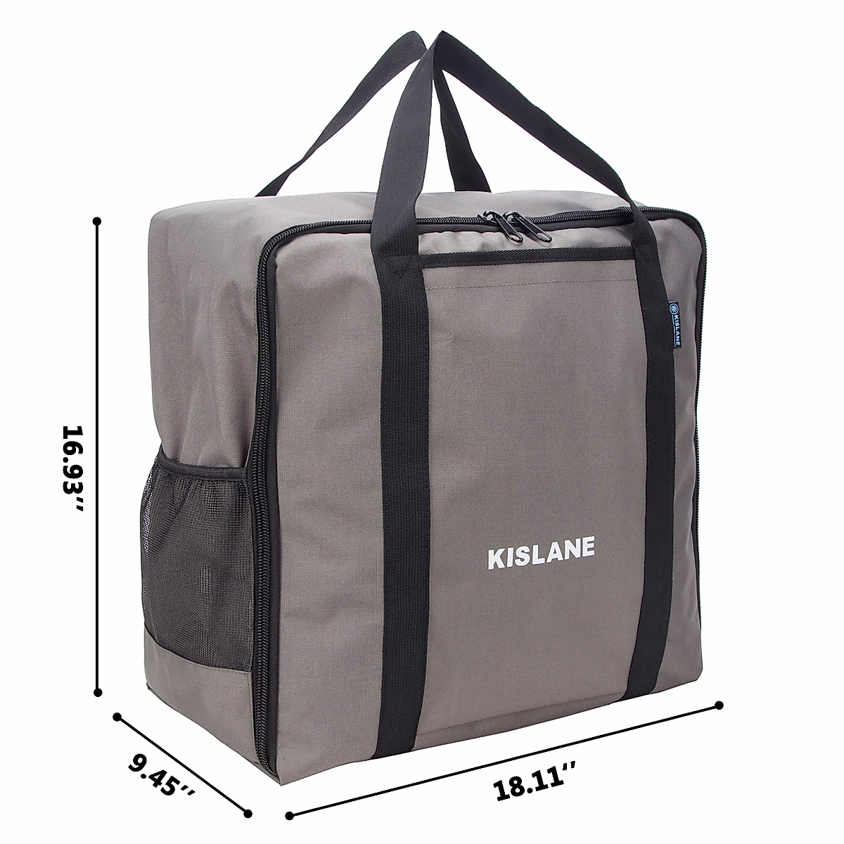 KISLANE Griddle Carrying Bag Fits for Blackstone 17’’ Tabletop Griddle, Griddle Accessories Storage for Outdoor BBQ, Gatherings, Camping (Grey)